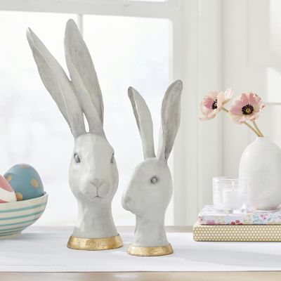 Rabbit Head Decor, Set of Two | Grandin Road