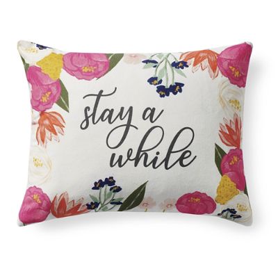 Stay A While Pillow | Grandin Road