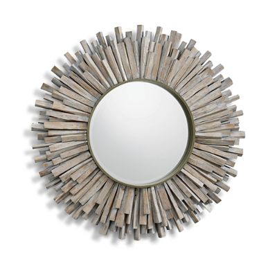 Natural Wood Sunburst Mirror | Grandin Road