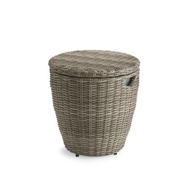 Simsbury Outdoor Wicker Storage Table | Grandin Road