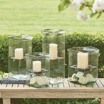 Bogota Square Glass Hurricane | Grandin Road