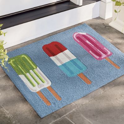 Ice Pop Trio Hooked Door Mat | Grandin Road