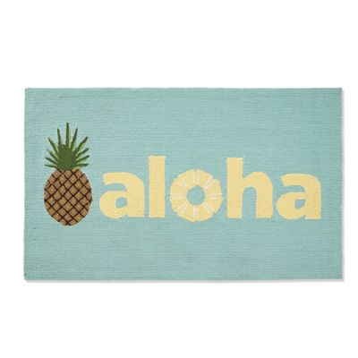 Aloha Hooked Door Mat | Grandin Road