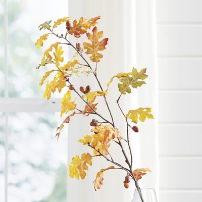 Acorn Oak Leaf Stems, Set of Three | Grandin Road