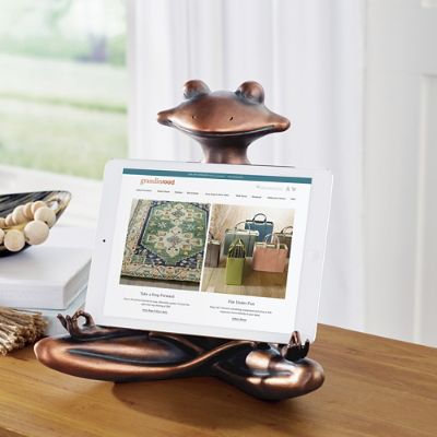 Zen Frog Tablet Holder | Grandin Road