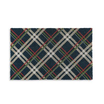 Festive Plaid Coir Door Mat | Grandin Road