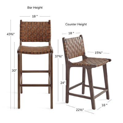 Augusto Low Back Bar & Counter Stool | Grandin Road