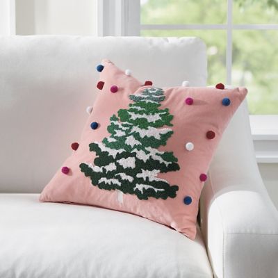 Embroidered Tree Pillow | Grandin Road