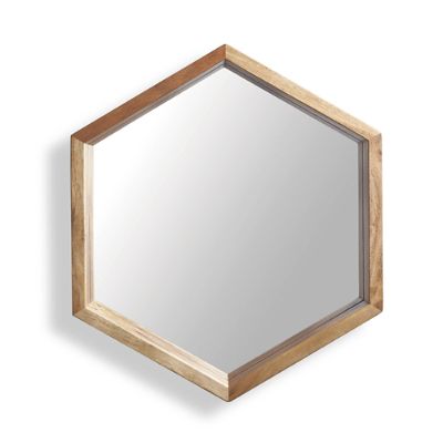 Hexagon Wood Mirror | Grandin Road