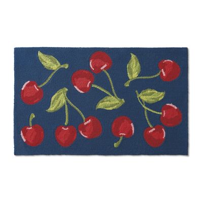 Cherry Toss Hooked Door Mat | Grandin Road