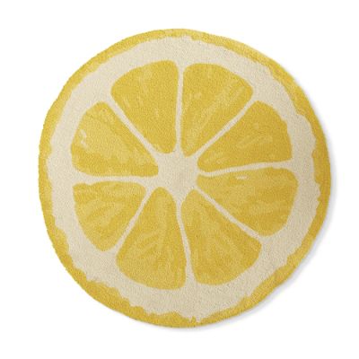 Lemon Shape Hooked Mat | Grandin Road
