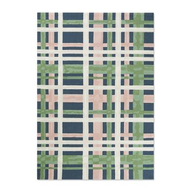 Blossom Plaid Hooked Outdoor Rug & Mat | Grandin Road