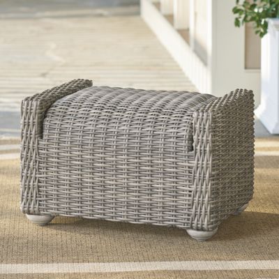 Simsbury Wicker Ottoman | Grandin Road