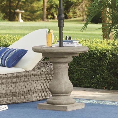 Concrete umbrella side table store