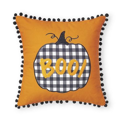 BOO Pumpkin Reversible Pillow | Grandin Road