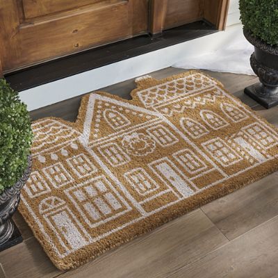 Gingerbread Village Coir Door Mat | Grandin Road