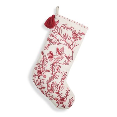 Ombre Embroidered Stocking | Grandin Road