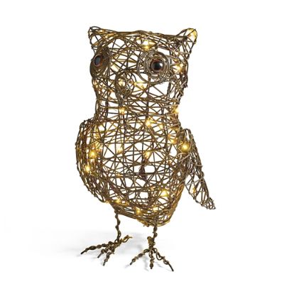 Pre-lit Wicker Owl | Grandin Road