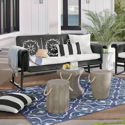 Retro Tile Glider Loveseat | Grandin Road