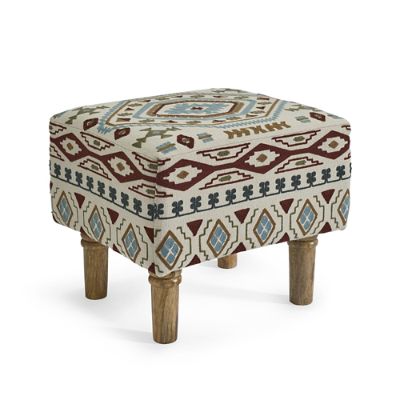 Ezra Embroidered Ottoman | Grandin Road