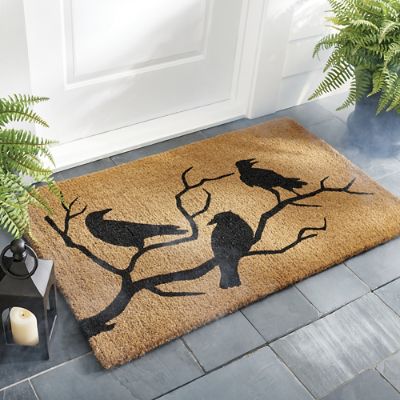 Crows On Branch Coir Door Mat | Grandin Road