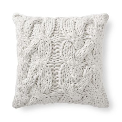 Chunky Braided Knit Pillow | Grandin Road