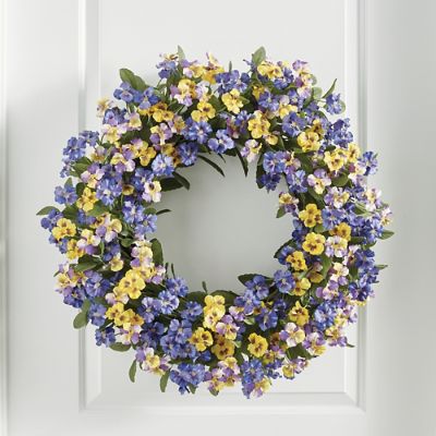 Mixed Pansy Wreath | Grandin Road