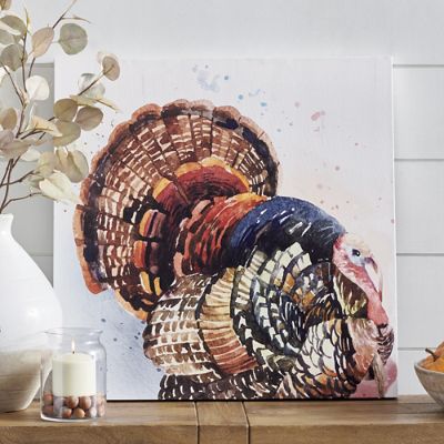 Watercolor Turkey Canvas | Grandin Road
