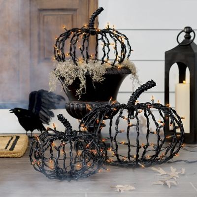 Pre-lit Pumpkins | Grandin Road