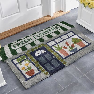 Flower Shop Coir Door Mat | Grandin Road