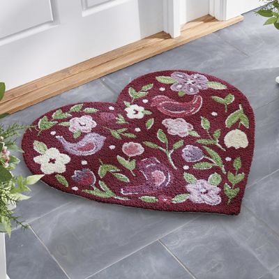 Love Birds Hooked Door Mat | Grandin Road