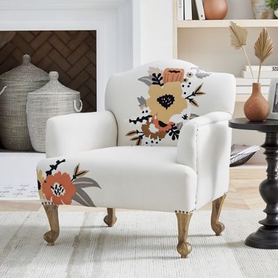 Astrid Embroidered Armchair | Grandin Road