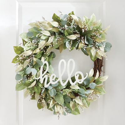 Hello Message Wreath | Grandin Road