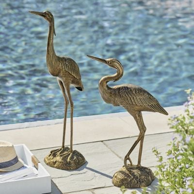 Garden Heron Statues, Set of 2 | Grandin Road