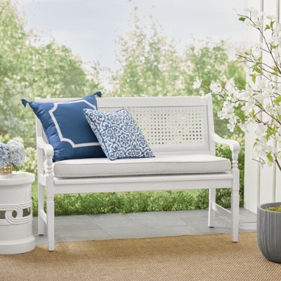 Nantucket Cane Bench | Grandin Road