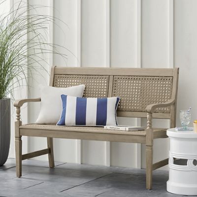Nantucket Cane Bench | Grandin Road