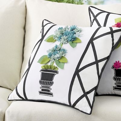 Topiary Hydrangea Outdoor Pillow | Grandin Road
