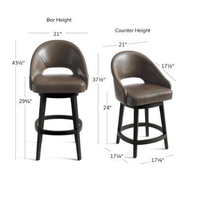 Lusso Swivel Bar & Counter Stool | Grandin Road