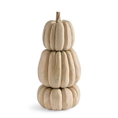 Solid Wood Pumpkins, Set of Three | Grandin Road