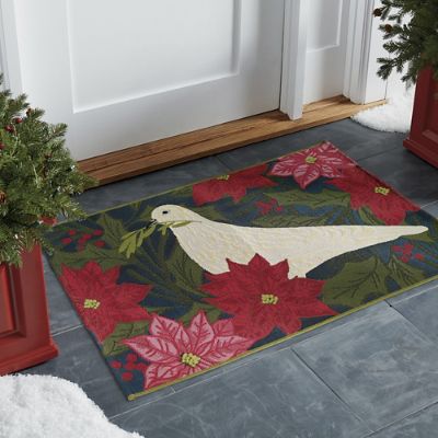 Christmas Dove Woven Door Mat | Grandin Road