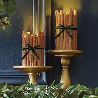 Cinnamon Stick Battery Operated Candles | Grandin Road