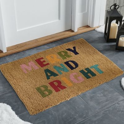 Merry and Bright Coir Door Mat | Grandin Road