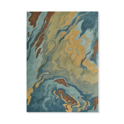 Baxter Abstract Stripe Washable Rug | Grandin Road