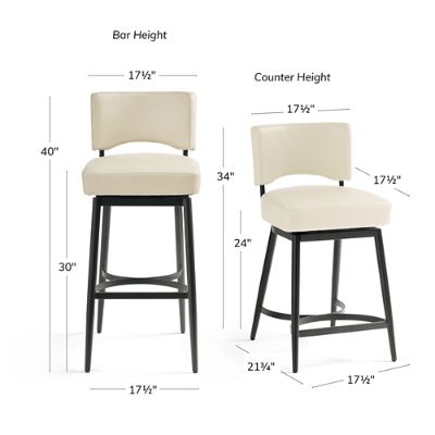 Kellan Low Back Swivel Bar & Counter Stool | Grandin Road
