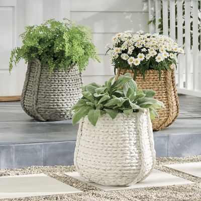 Carved Woven Planter | Grandin Road