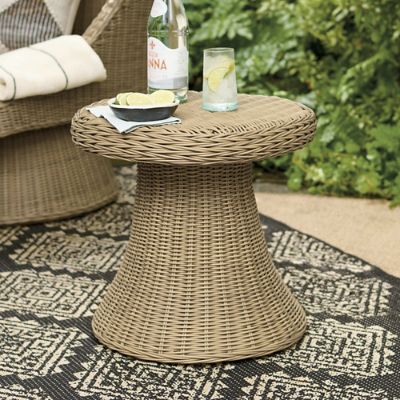 Newcastle Wicker Side Table | Grandin Road