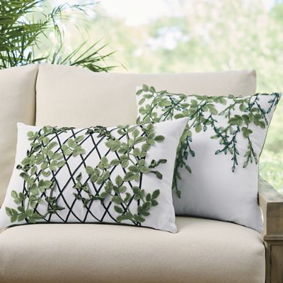 Ivy Embellished Outdoor Pillow | Grandin Road