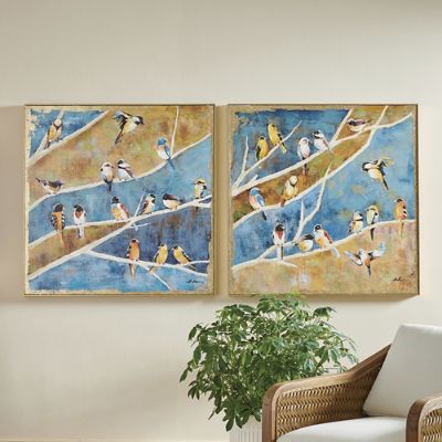 Bevy of Birds Framed Canvas Wall Art | Grandin Road