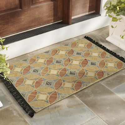 Tessa Fringe Layering Door Mat | Grandin Road