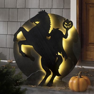 Headless Horseman Backlit Sign | Grandin Road